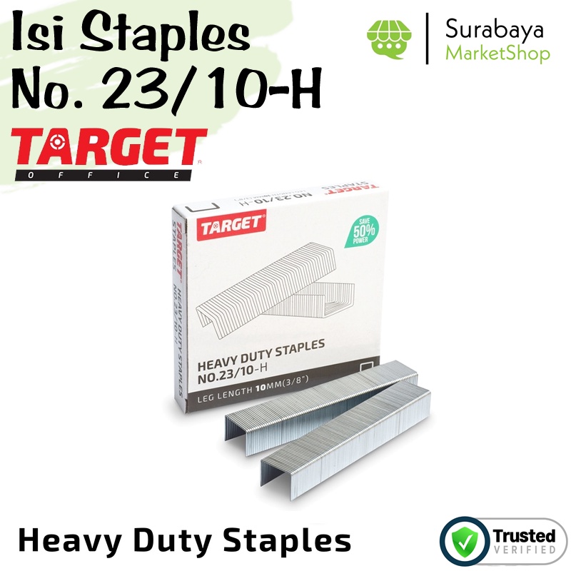 Jual Isi Staples Target No. 23/10-H (1pcs) - Heavy Duty Staples ...
