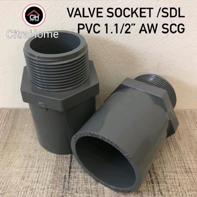 Jual SDL Valve Socket PVC 1.1/2” AW SCG | Shopee Indonesia