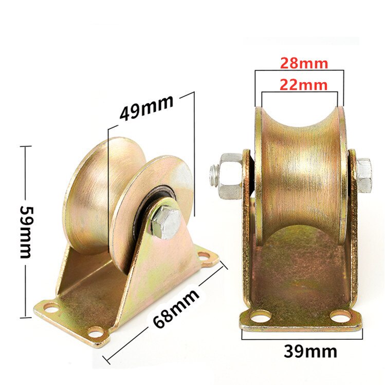 Jual Roda Pagar Roda Pintu Pagar Besi 50 Mm Model U & V Roda Gerbang ...