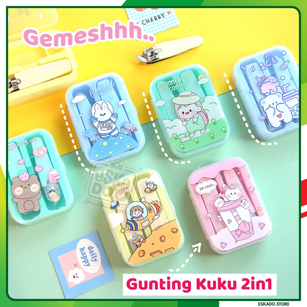 Jual Gunting Kuku 2in1 Kartun Lucu Korea | Shopee Indonesia