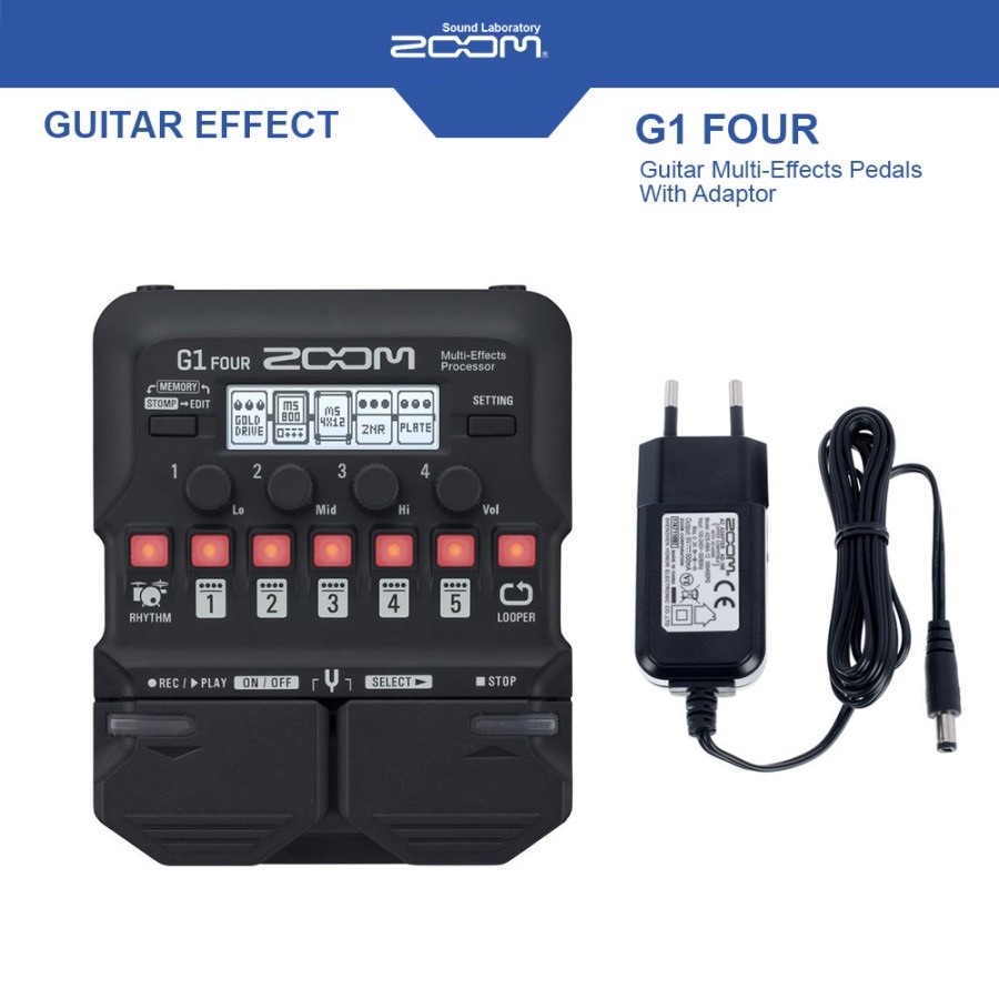 Jual Zoom G1 FOUR Multi-effects Processor Effect Gitar Zoom G1 FOUR ...