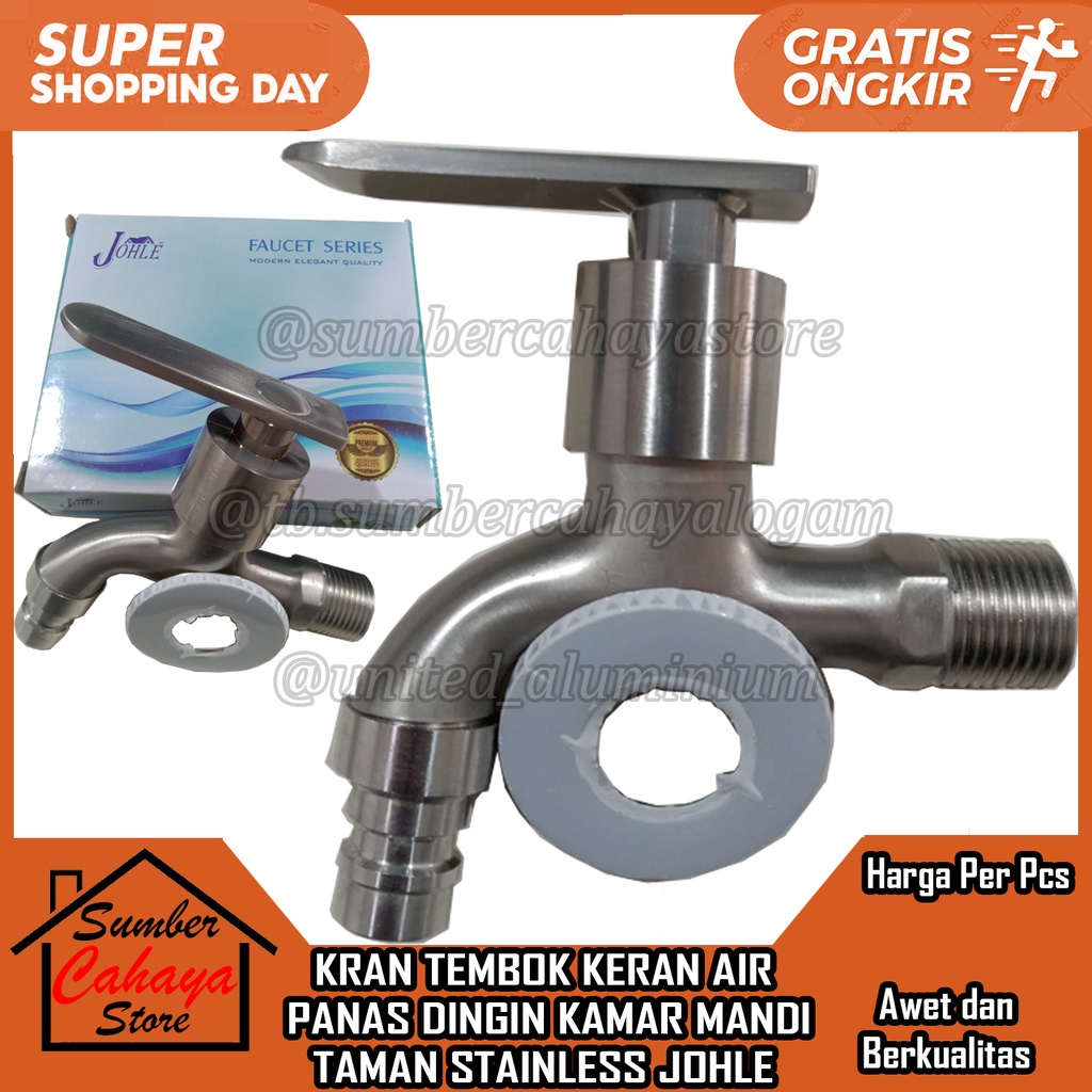 Jual Kran Air Tembok keran Taman Kamar Mandi Tancap Dinding Stainless ...