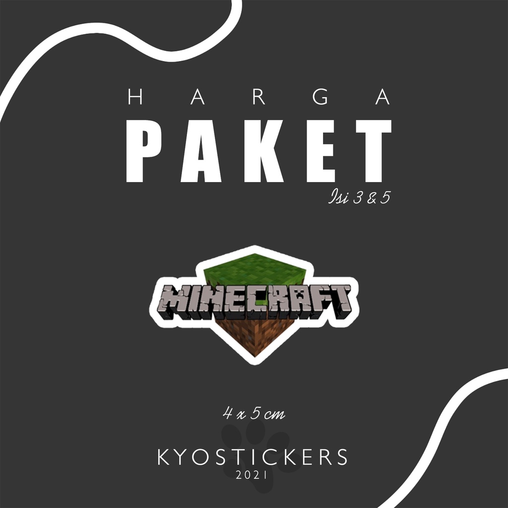 Jual 5 STIKER LOGO MINECRAFT KEREN UNTUK HP LAPTOP | Shopee Indonesia