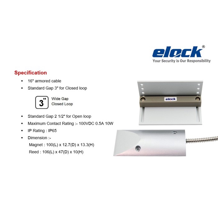 Jual Elock Roller Shutter Sensor ( Floor Mount ) For Alarm System ...