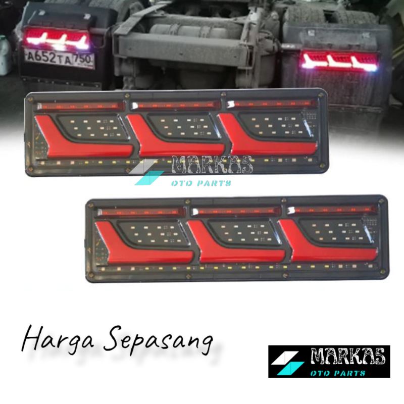 Jual Lampu Led Stop Lamp Truck 24volt 46cm Model 1104 Sein Running ...