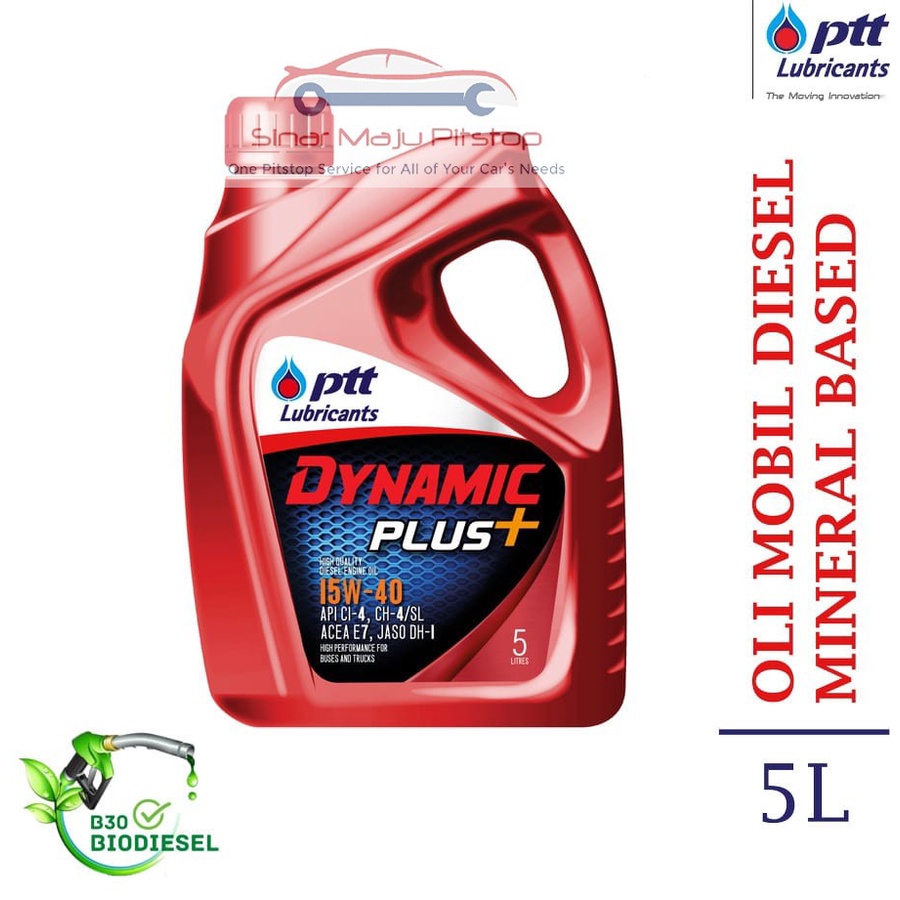 Jual PTT DYNAMIC PLUS+ 15W-40 API CI-4 Original 5 Liter MADE IN ...