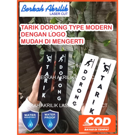 Jual Papan nama acrylic tulisan tarik dorong tahan air | Shopee Indonesia
