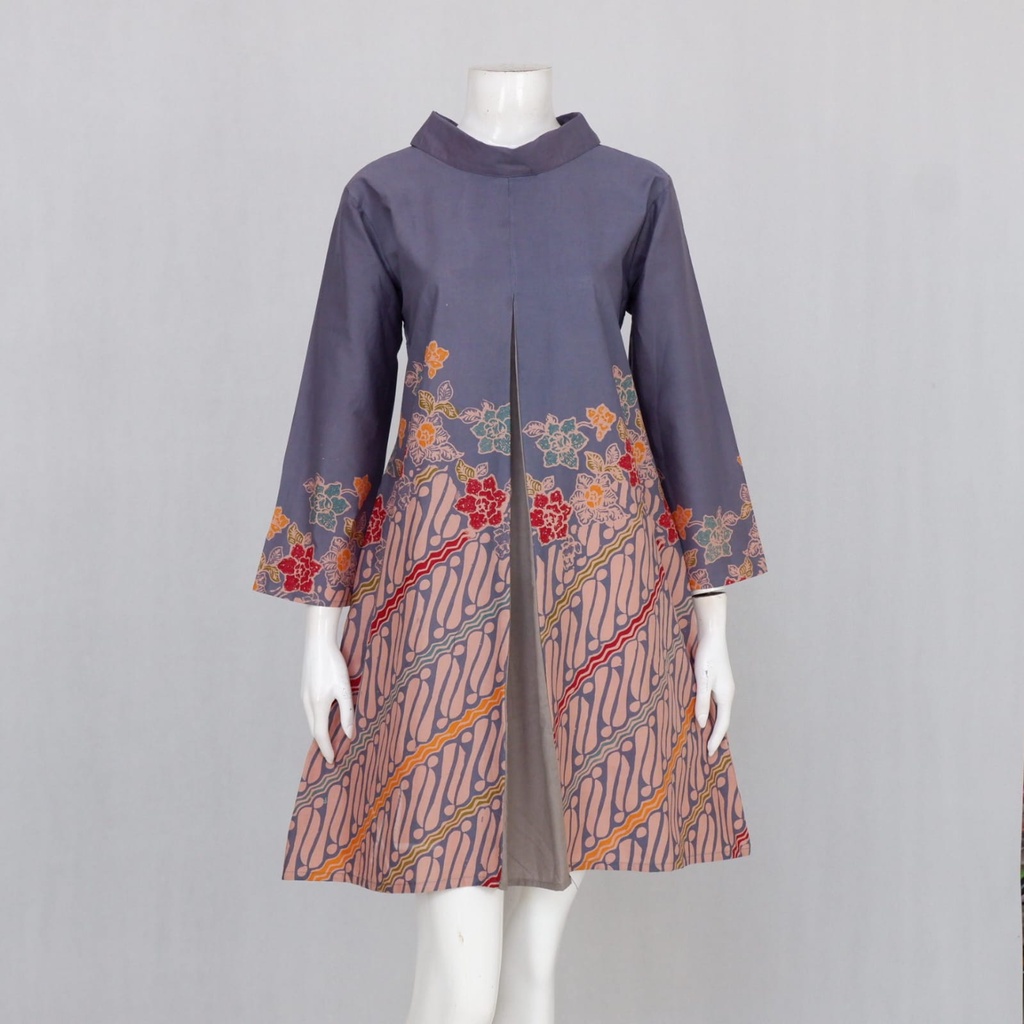 Jual TUNIK GIPSI BATIK CAP PREMIUM SOLO | DRESS BATIK BAJU KERJA BATIK ...