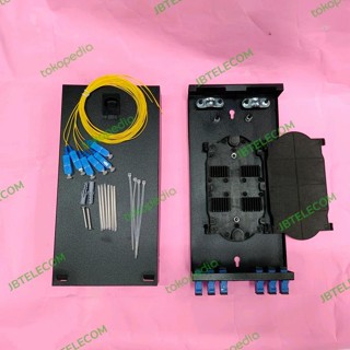 Jual Otb Wallmount 6 Core Sc Fullset/ Odf Mini 6 Core Sc Lengkap Plat ...