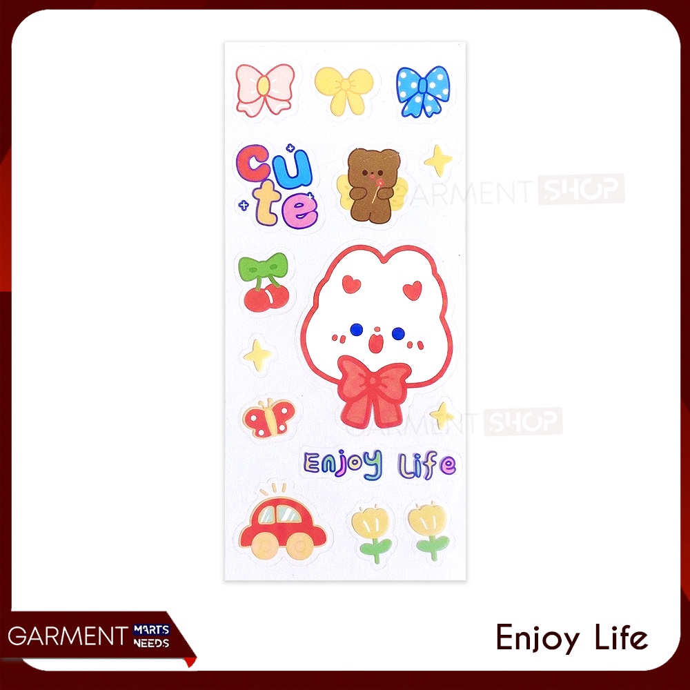 Jual Sticker Aesthetic Kelinci Beruang Lucu Stiker Dekorasi Journal ...