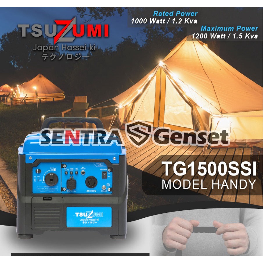 Jual Genset inverter 1000-1200 watt semi silent Tsuzumi TG 1500 SSI ...