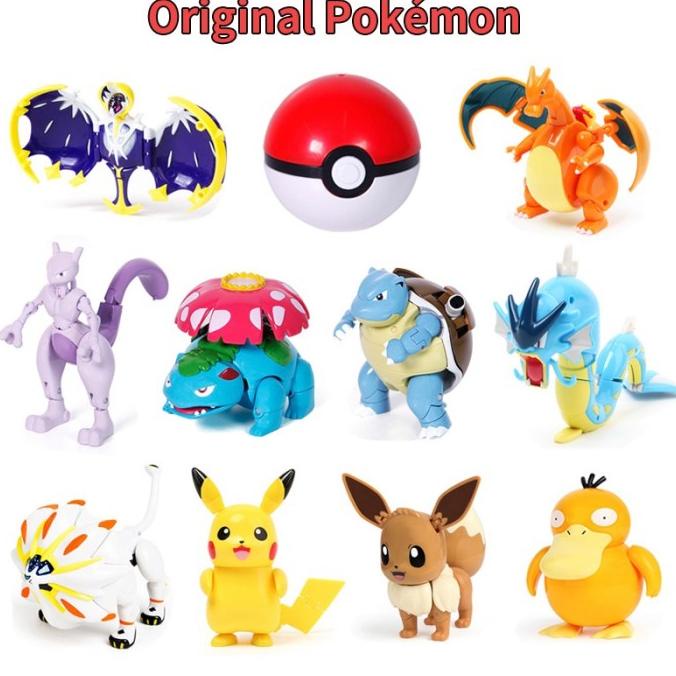 Jual Figure Pokemon Pokeball Deformation Toy Mainan Anak PikacBall Game ...