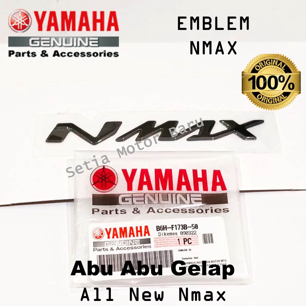 Jual Emblem Logo Stiker Motor Nmax N Max 3D Abu Gelap Hitam Asli Yamaha ...