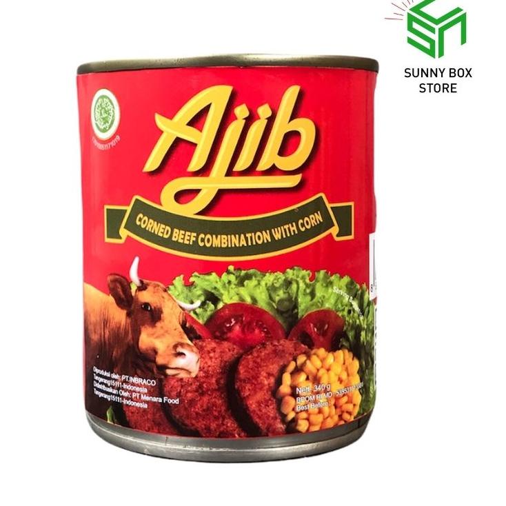 Jual Penawaran Spesial--Kornet Sapi Jagung Corned Beef Corn Ajib 340gr | Shopee Indonesia