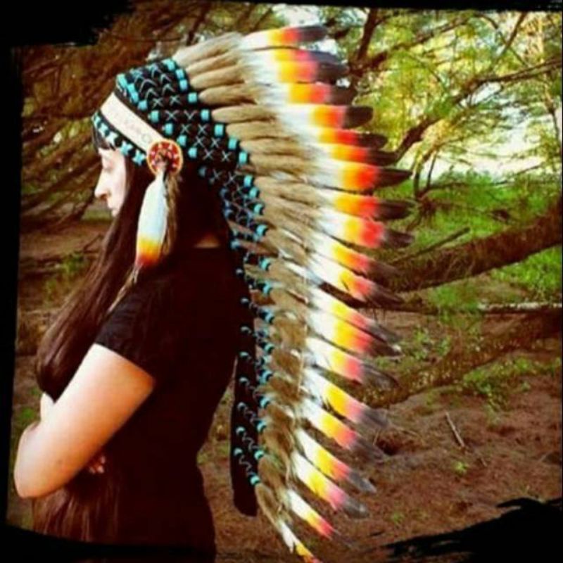 Jual topi indian /indian hat/ warbonnet/topi apache | Shopee Indonesia