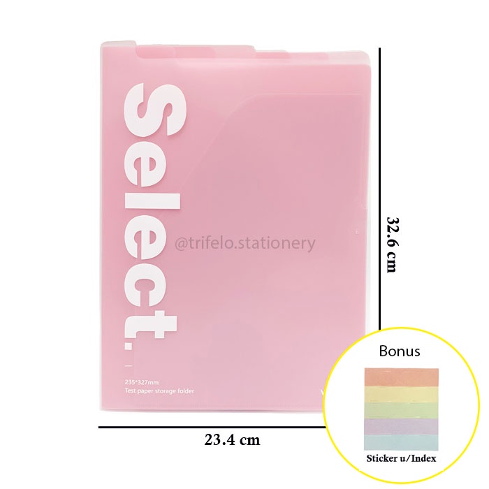Jual WENGU 6 Pocket Clear File Holder ukuran F4 Document Folder Map ...