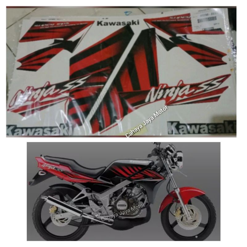 Jual Striping Lis Stiker Kawasaki Ninja Ss Merah Hitam 2014 2015 Asli ...