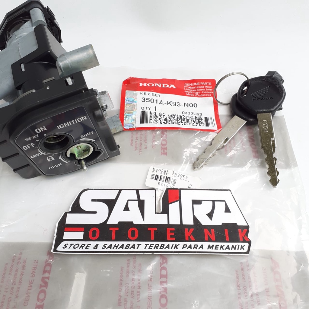 Jual Kunci Kontak Motor Set Honda Scoopy FI ESP R12 Orisinil AHM 35010 ...