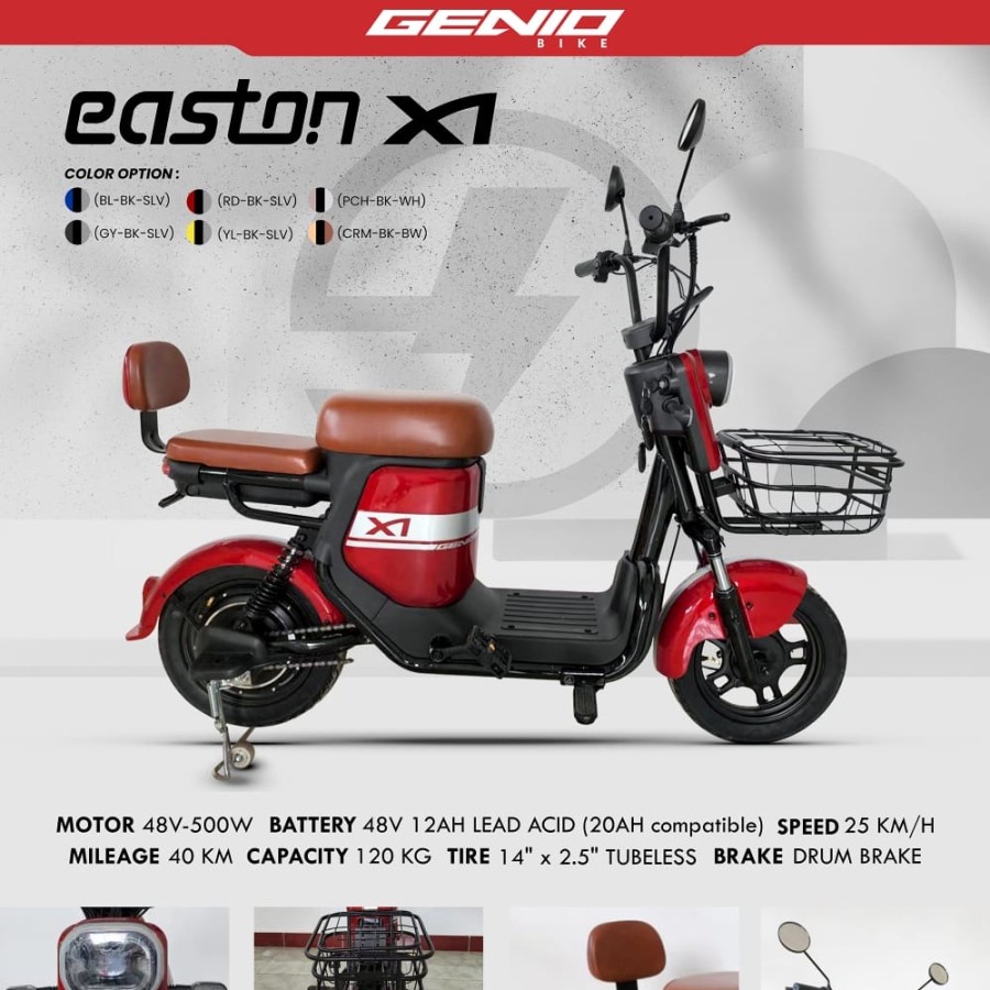 Jual Sepeda Listrik Genio Easton X1 | Shopee Indonesia Jual Sepeda Listrik Genio Easton X1 | Shopee Indonesia