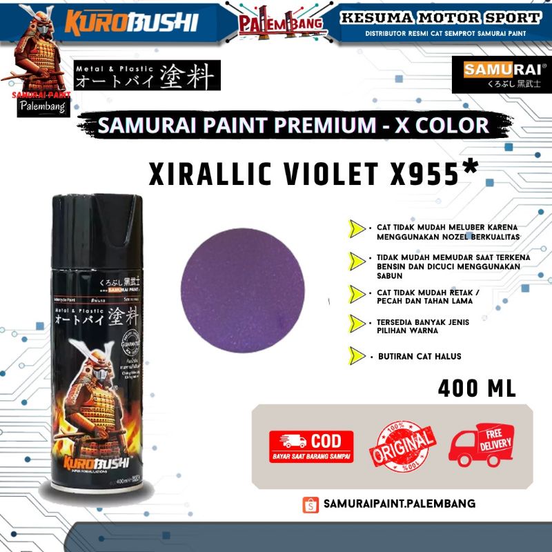 Jual Pilok pilox pylox Cat Semprot Aerosol Samurai/Samurai Paint / XIRALLIC VIOLET /Top Coat ...