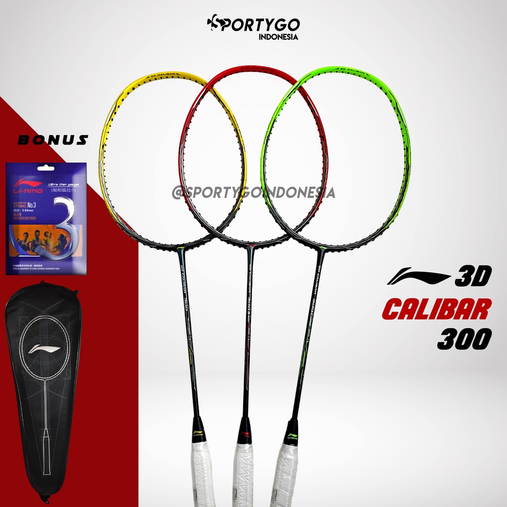 Jual Raket Badminton Li-Ning 3D CALIBAR 300 Boost Combat ORIGINAL ...
