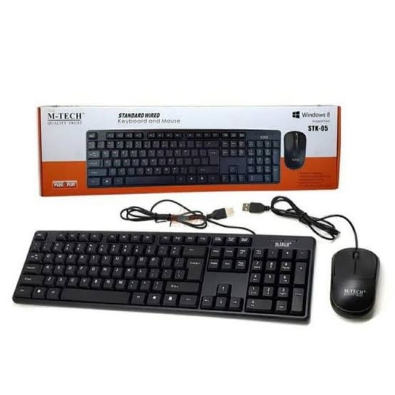 Jual keyboard dan mouse komputer laptop usb mtech stk 05 original ...
