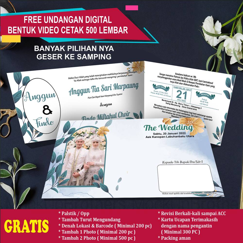 Jual Undangan Pernikahan Unik Undangan Pernikahan Biasa Buat Undangan ...