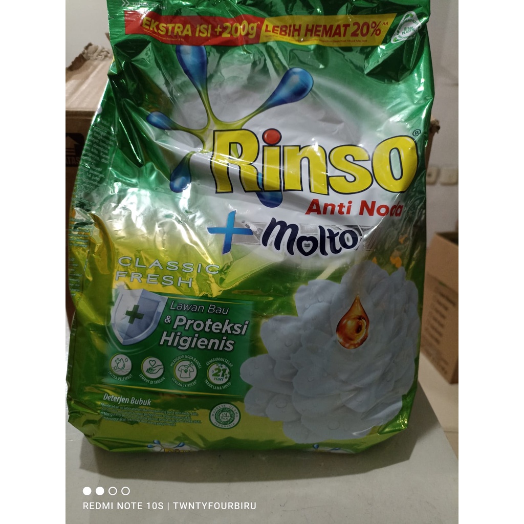 Jual Rinso Molto Deterjen Bubuk Detergen Anti Noda Classic Fresh ...