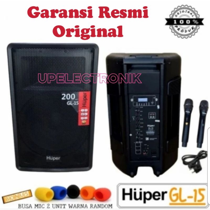 Jual HUPER GL15 SPEAKER AKTIF PORTABLE HUPER GL15 200W 15 INCH ORIGINAL ...