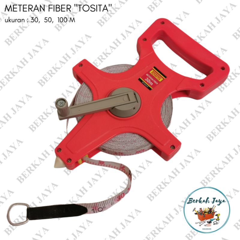 Jual Meteran Jalan TOSITA Fiber Body Plastik 30M / 50M / 100 Meter | Meteran tanah ROLL ...