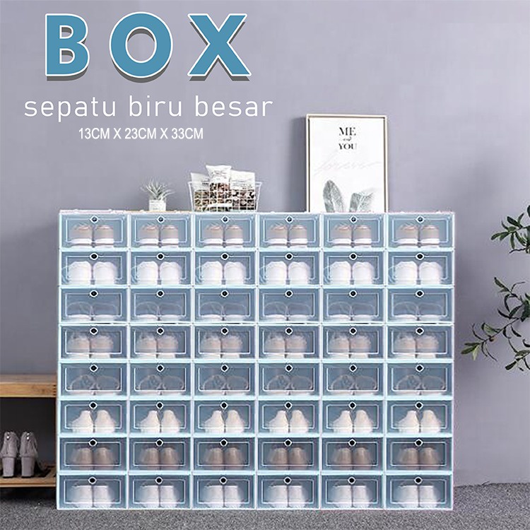 Jual Kotak Sepatu Transparan Tebal Serbaguna Shoes Box Tempat ...