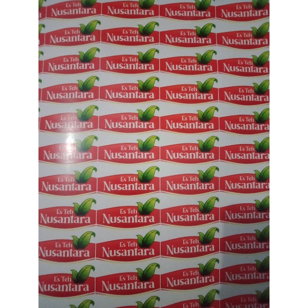 Jual Stiker Es Teh Nusantara Selembar Isi 108 Biji untuk Tempel Cup ...
