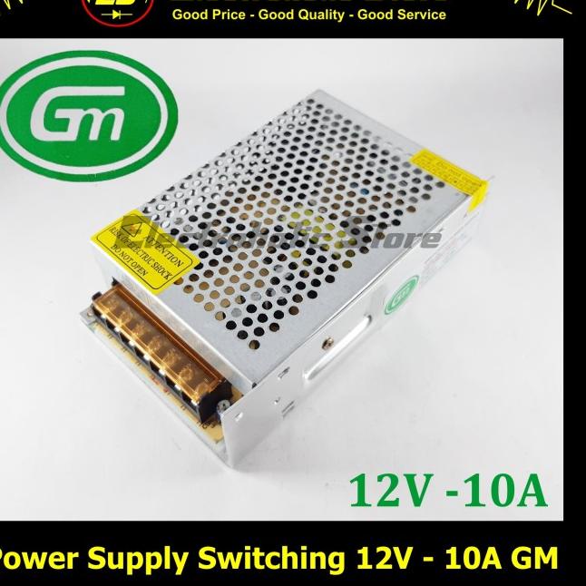 Jual Adaptor Switching 12V - 10A GM Power Supply 12 Volt 10 Ampere | Shopee Indonesia