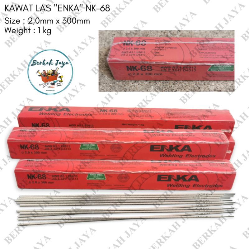 Jual Kawat Las NIKKO STEEL ENKA 2MM / 2,0mm / NK-68 2,0 x 300mm 1KG | Shopee Indonesia