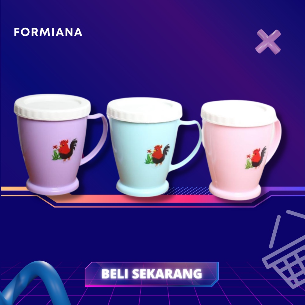 Jual FM - Cangkir tutup drat beautiful ayam hw / Mug Ayam / Gelas ...