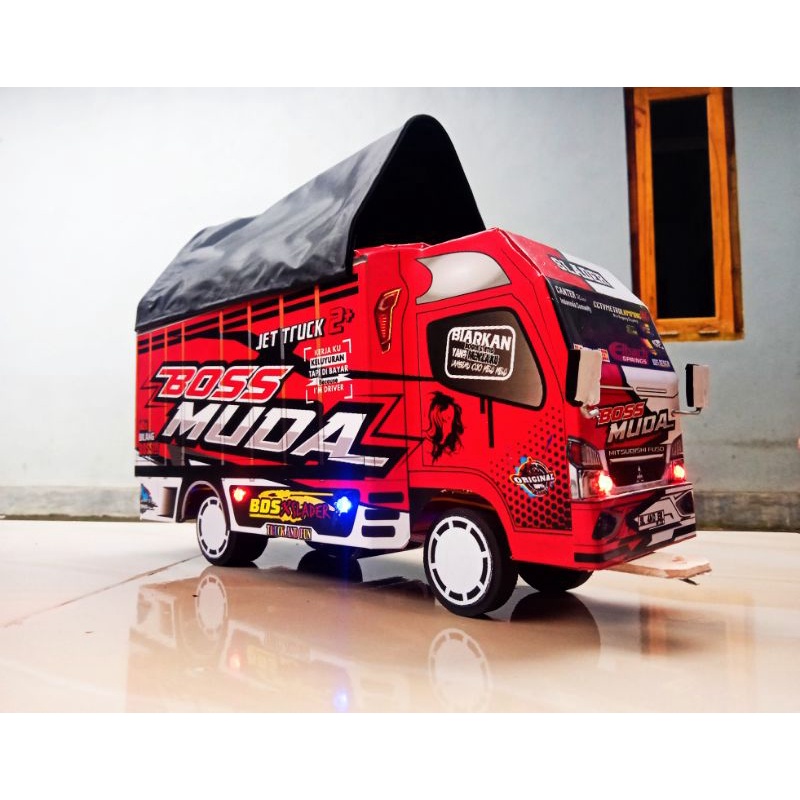 Jual Truk oleng/Truk oleng full lampu/Mobil oleng/Miniatur truk oleng ...