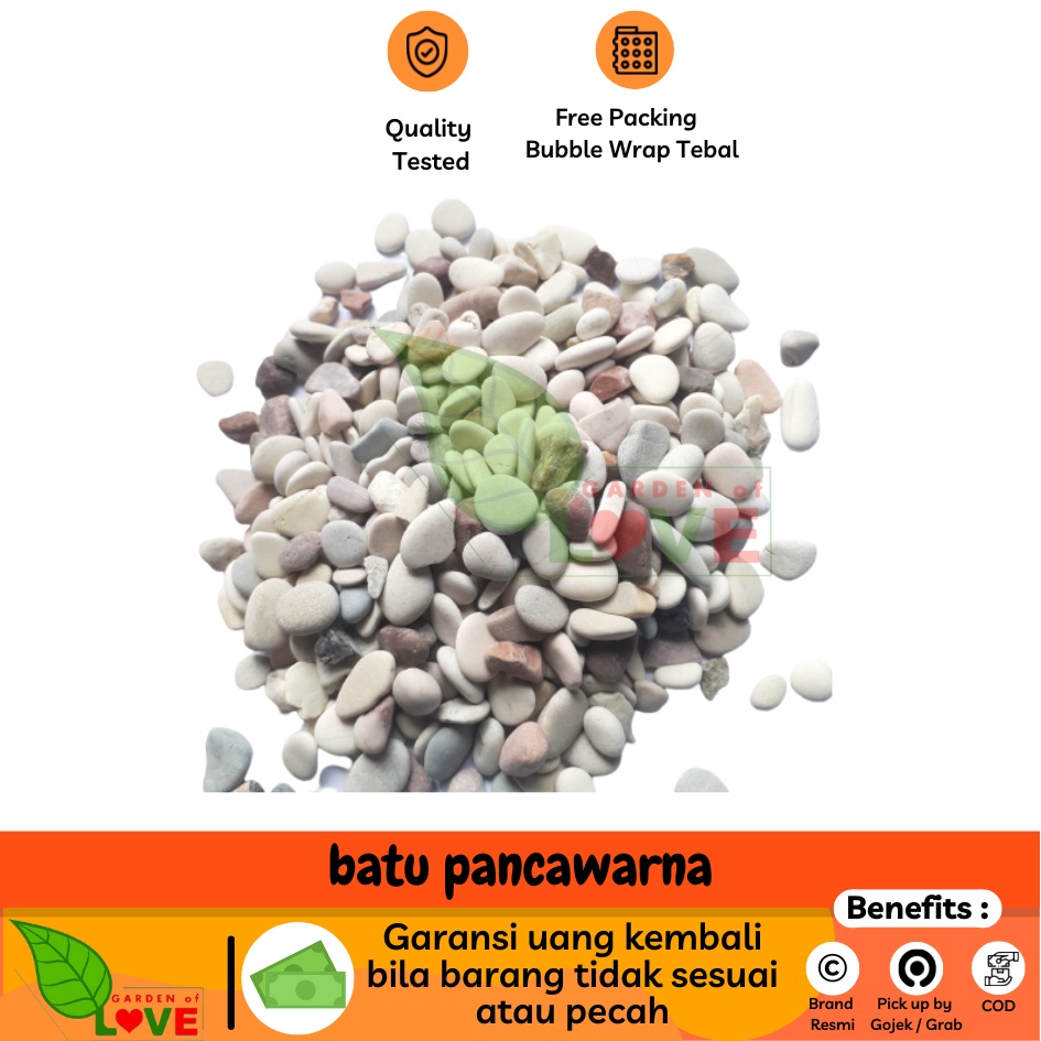 Jual Batu Pancawarna Batu Hias Koral Kerikil Taman Aquarium Aquascape Batu Pancawarna 1 Kg ...