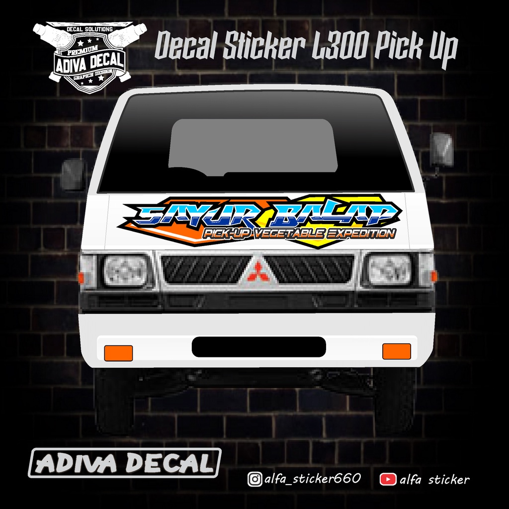 Jual DECAL STICKER KABIN DEPAN PICK UP L300 CARRY TRAGA - DEKAL KABIN ...