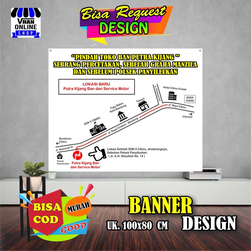 Jual Spanduk Banner Peta Lokasi, Denah Lokasi, Jalan, Bagus Murah ...