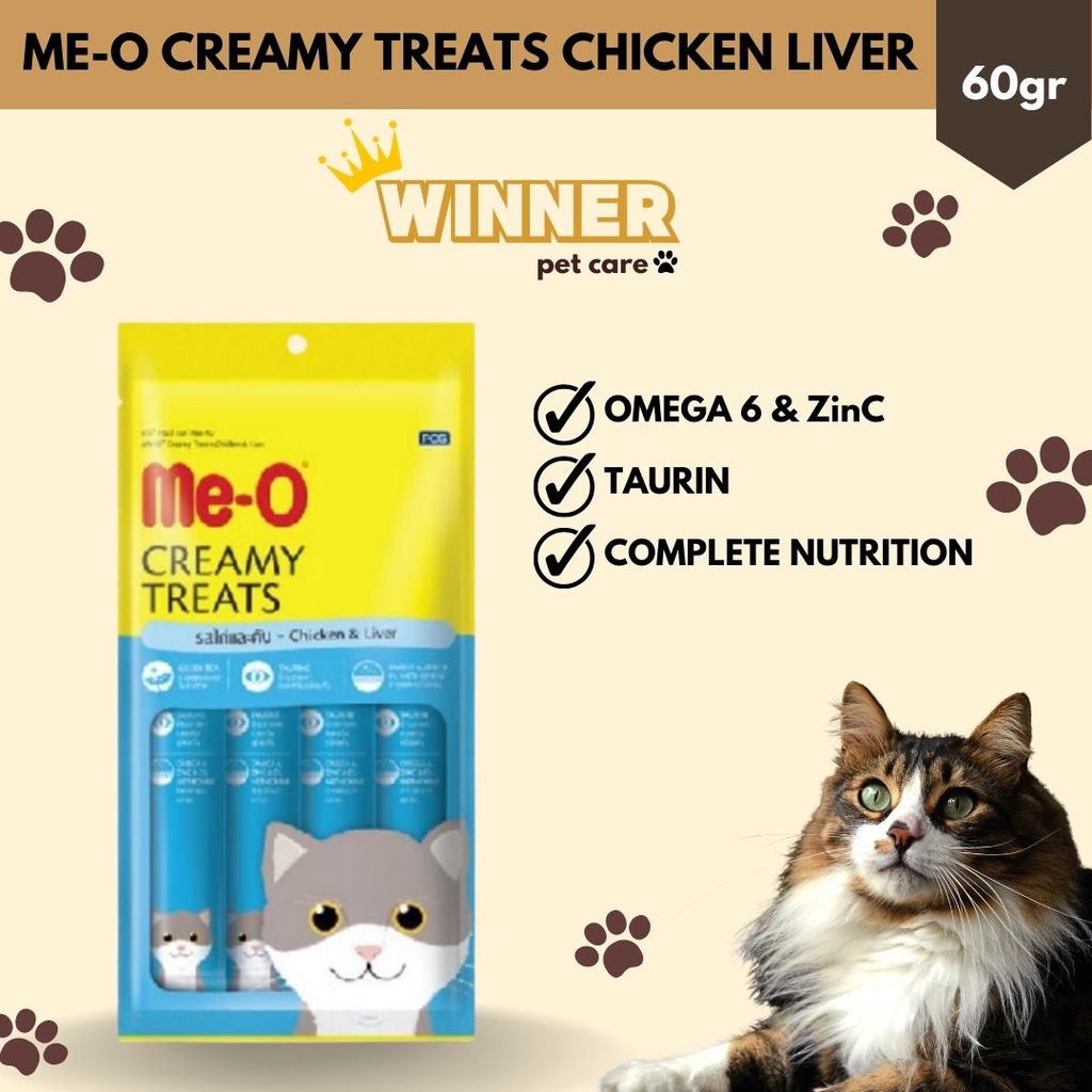 Jual Meo Creamy Treats Cat Snack Chicken Liver 60gr | Shopee Indonesia