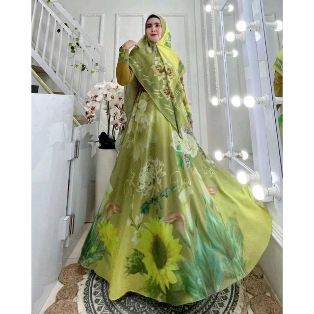 Jual Dijah 681 Syari vintage elegan anggun flower by Dijah Original ...