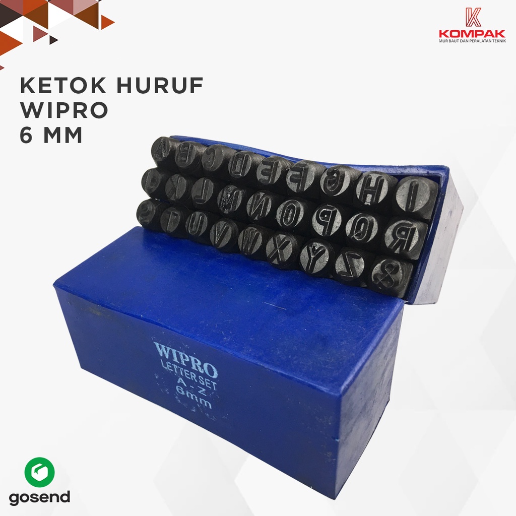 Jual Ketok Huruf 6mm Wipro / Letter Punch | Shopee Indonesia
