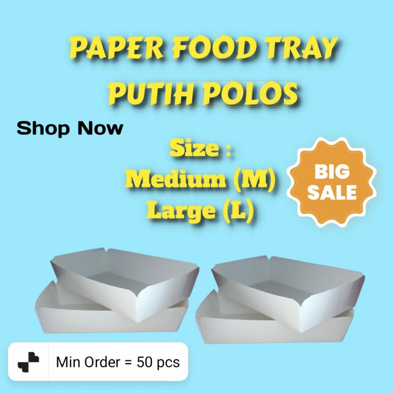 Jual Paper Food Tray Putih Polos | Shopee Indonesia