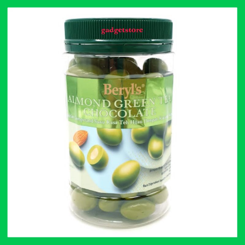 Jual Coklat Beryls Almond with Green Tea 370 gram | Shopee Indonesia