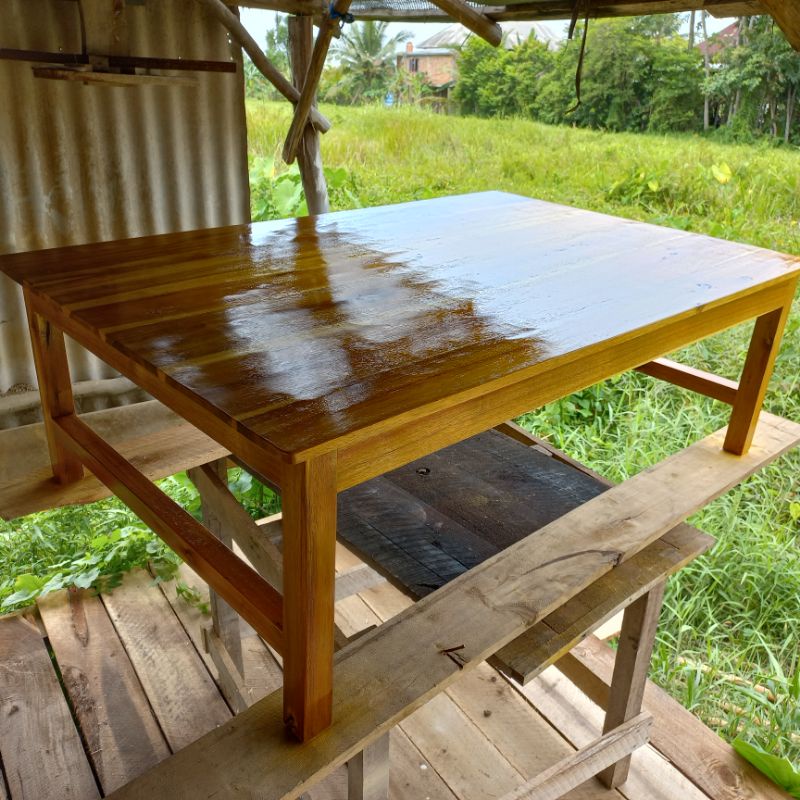Jual Custom Meja Lesehan Ukuran 100x40x30 finishing Plitur | Shopee ...