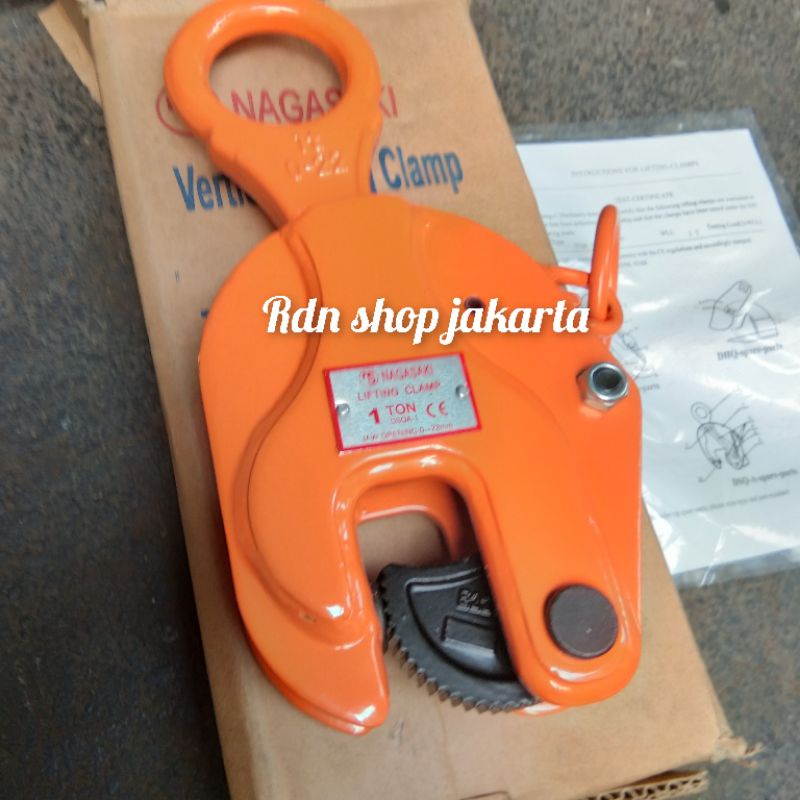 Jual Lifting clamp hook vertikal 3 ton Nagasaki Japan | Shopee Indonesia