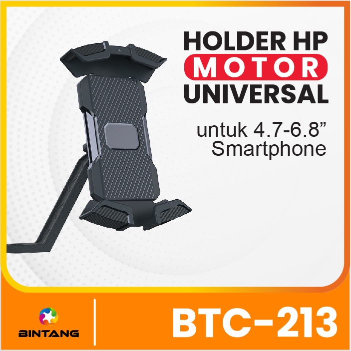 Jual Phone Holder BTC 213 Bracket Handphone Spion Motor Putar 360 Auto Lock Dudukan HP | Shopee ...
