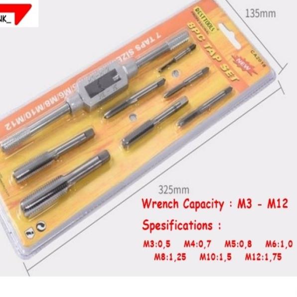 Jual Hand Tap Set M3-M12 - Alat Senai Pembuat Drat Luar Hand Tap ...