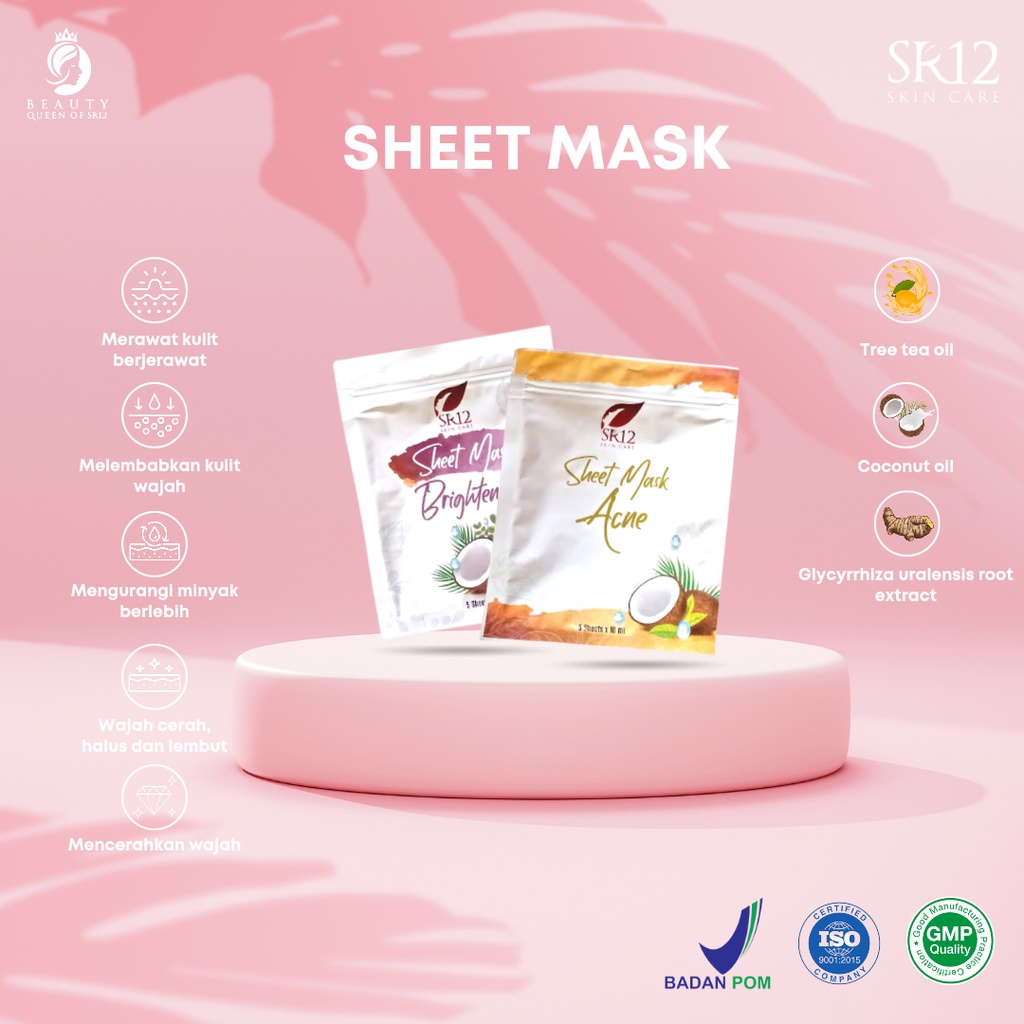 Jual Sheet Mask Masker Wajah Pencerah Wajah Sheet Mask Coconut Masker Peel Off Masker Kertas ...