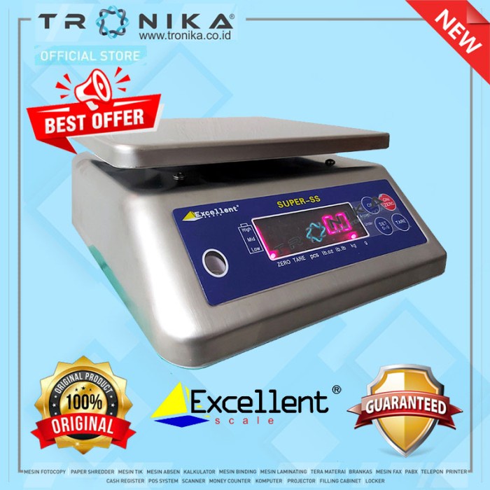 Jual TIMBANGAN WATERPROOF EXCELLENT WP-SUPER-SS 3 KG 6KG 15KG 30KG GARANSI | Shopee Indonesia